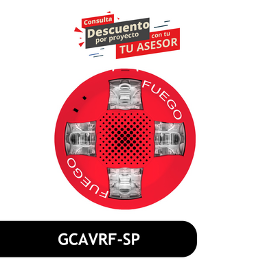 Ceiling Horn/Strobe, 15-115cd, Red, FUEGO Marking. GP10 Room Side ...