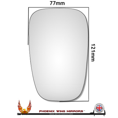 DESMO Small Head 5" Replacement Convex Wing Mirror Glass To Suit Boomerang