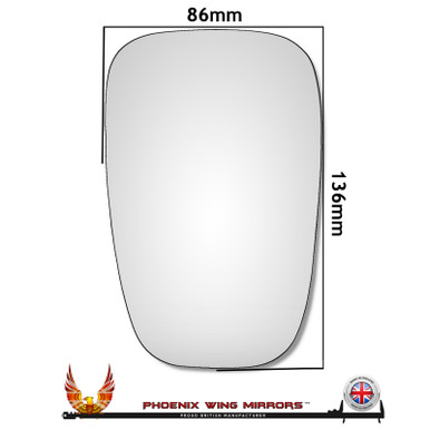 DESMO Large Head 5 5/8" Replacement Convex Wing Mirror Glass To Suit ...