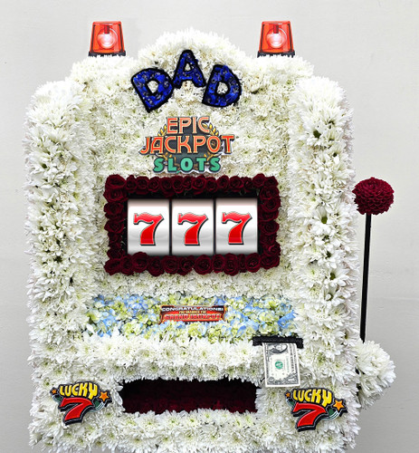 3D Floral Slot Machine Tribute | Custom Specialty Standing Sprays ...