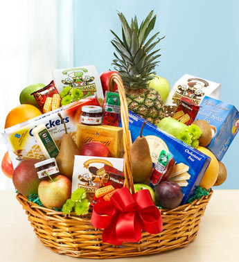 Deluxe Fruit & Gourmet Basket | Nancy's Floral Portland Oregon Florist