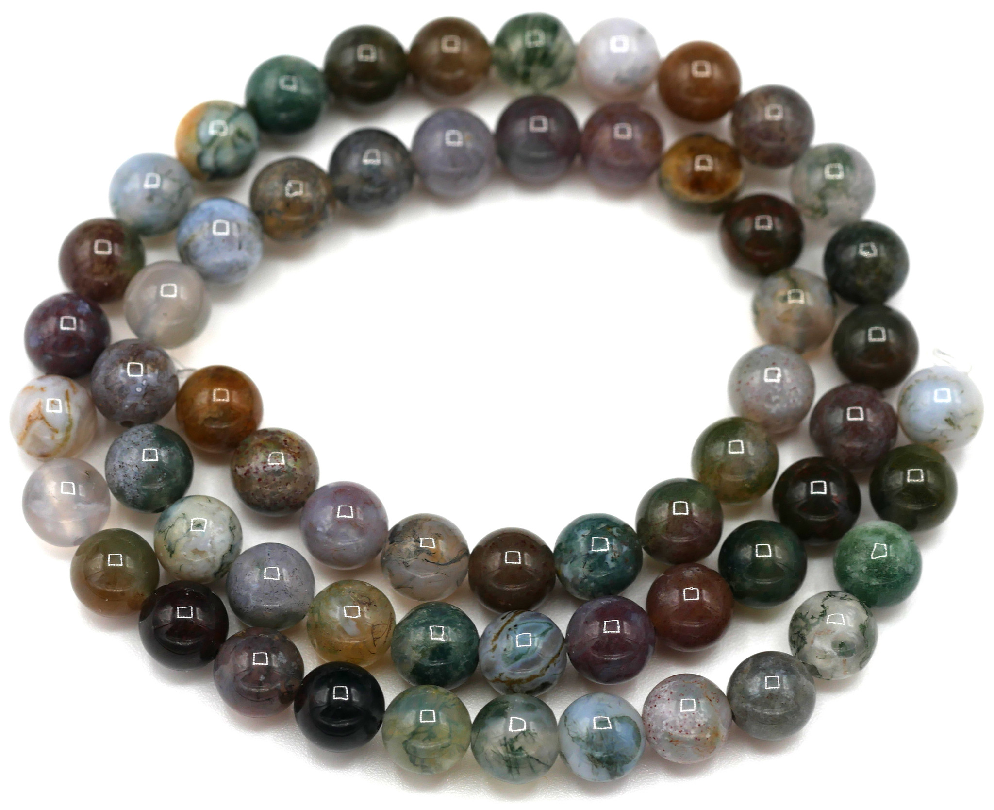 Approx. 15" Strand 6mm Fancy Jasper Round Beads - Bead Box Bargains