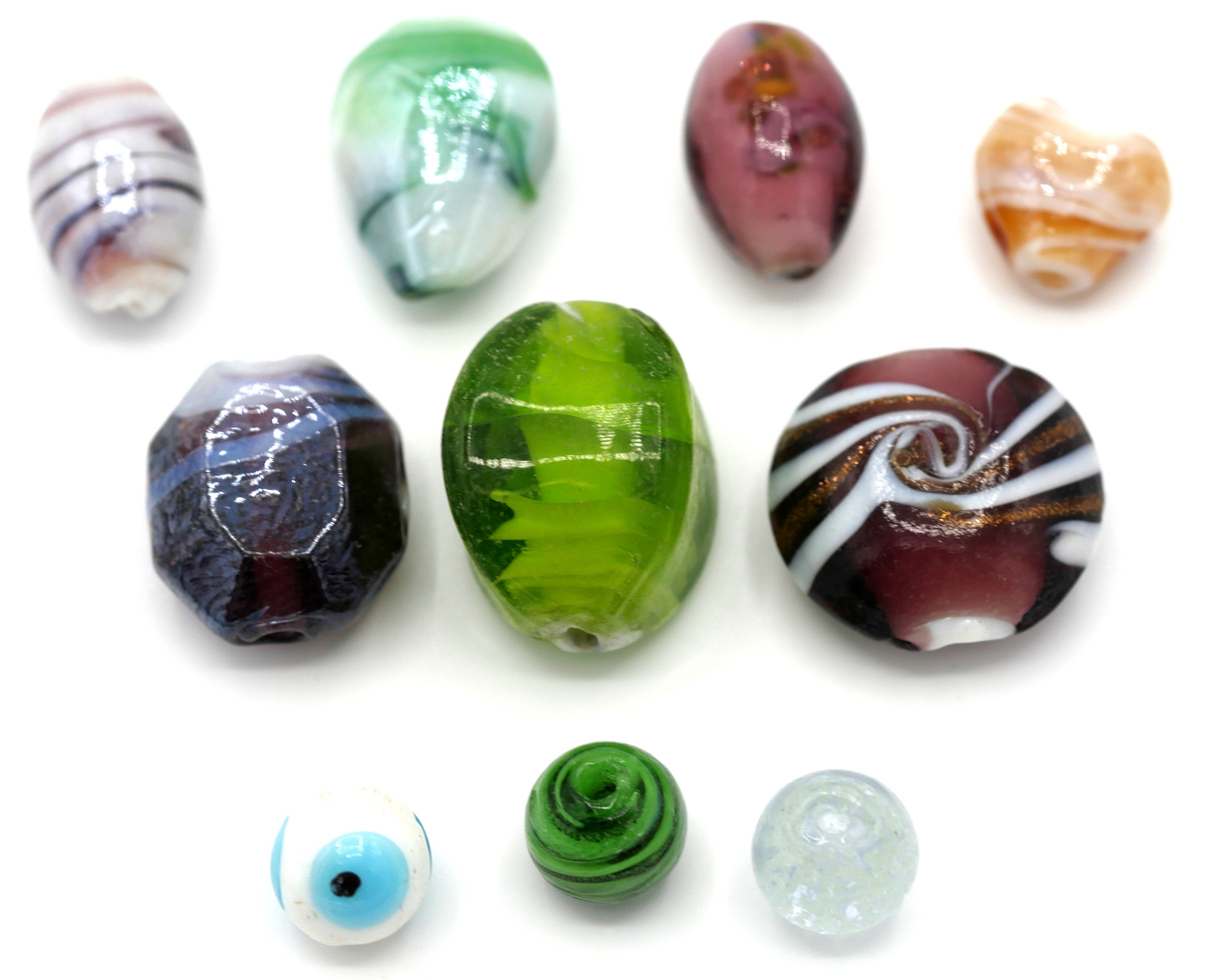 RANDOM PICK: 10pc Grab Bag of Entirely Random Lampwork Glass Beads ...