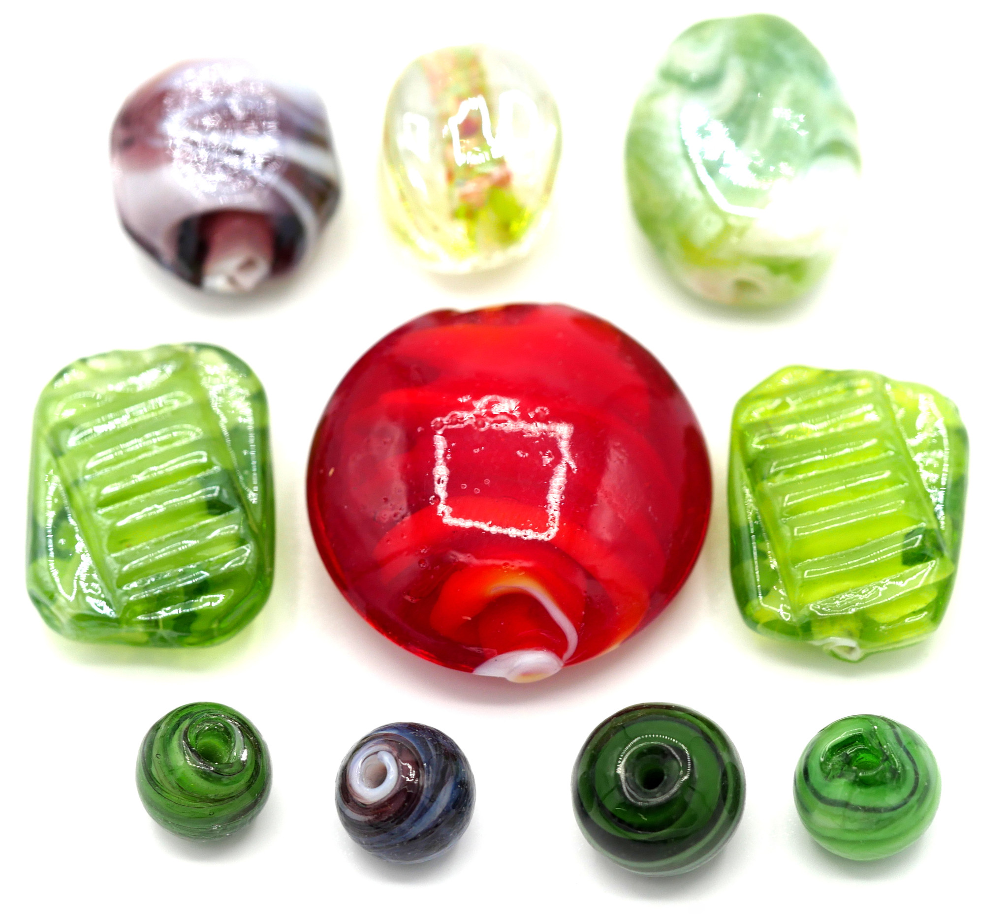 RANDOM PICK: 10pc Grab Bag of Entirely Random Lampwork Glass Beads ...