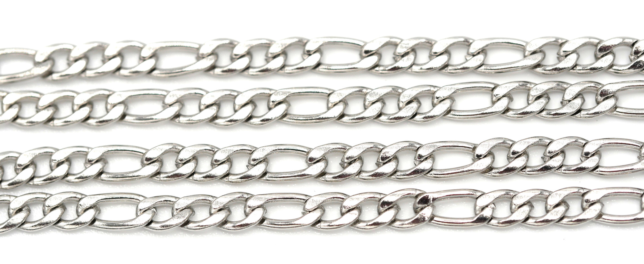 1 Meter 6x3mm & 4x3mm Stainless Steel Figaro Jewelry Chain - Bead Box ...