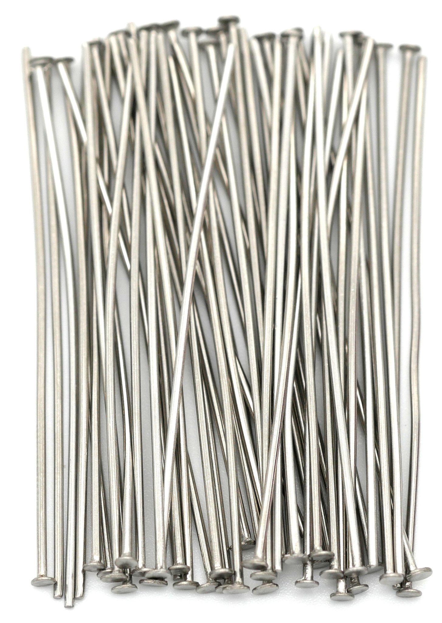 50pc 45mm 20-Gauge Stainless Steel Head Pins - Bead Box Bargains