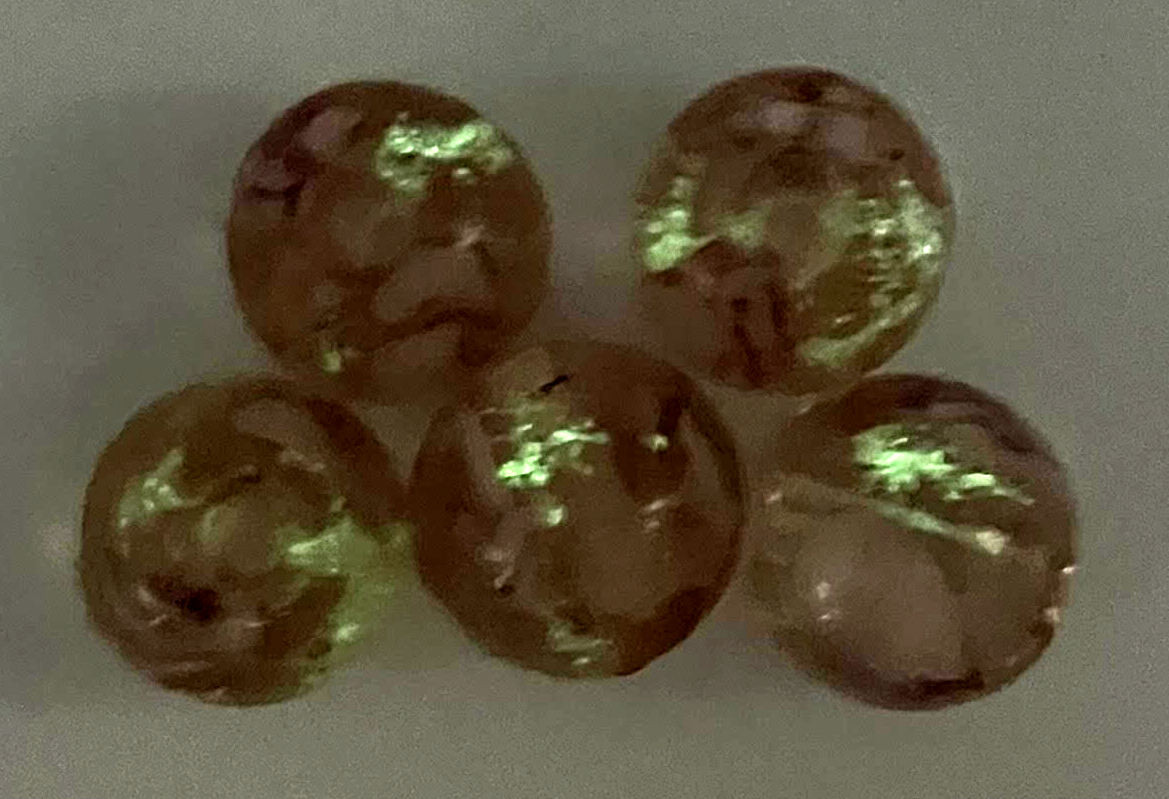 5pc Approx. 10mm Lampwork Glass Floral Round Beads, Pink/Pink Rosette ...