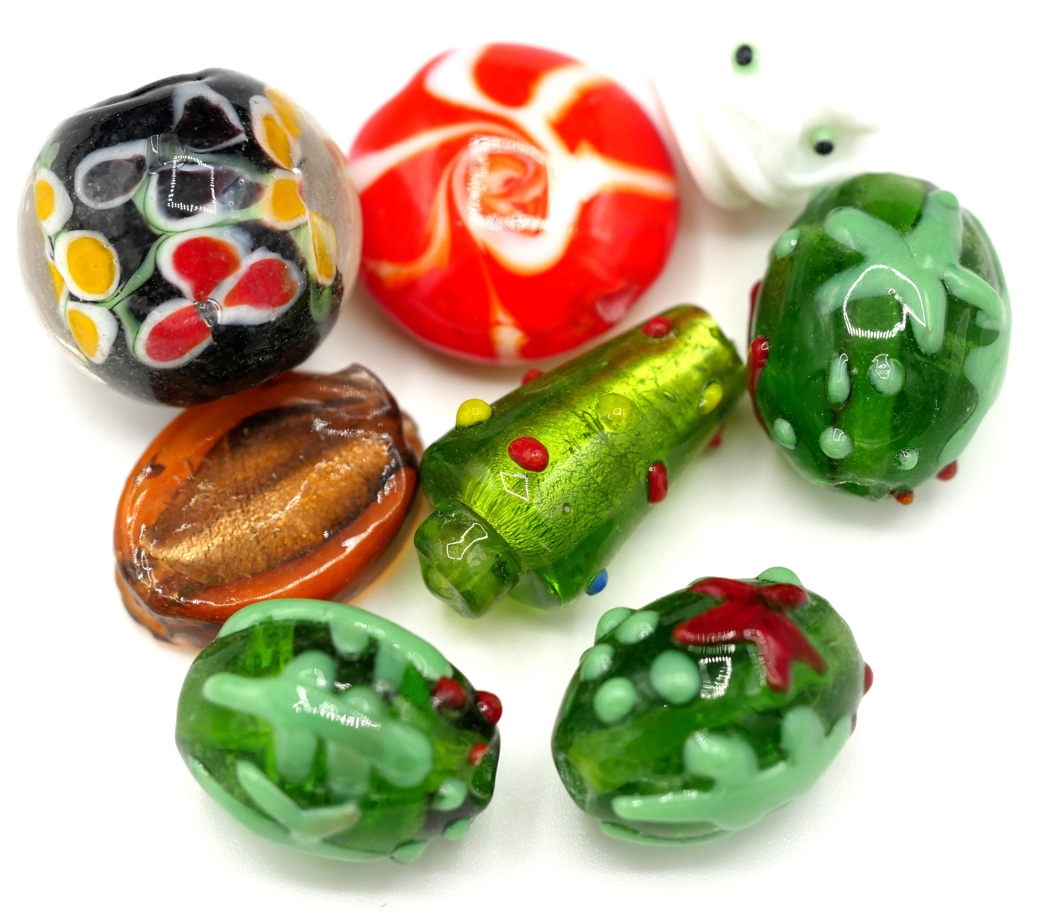 RANDOM PICK-- 40 Grams Lampwork Glass Bead Mix - Bead Box Bargains