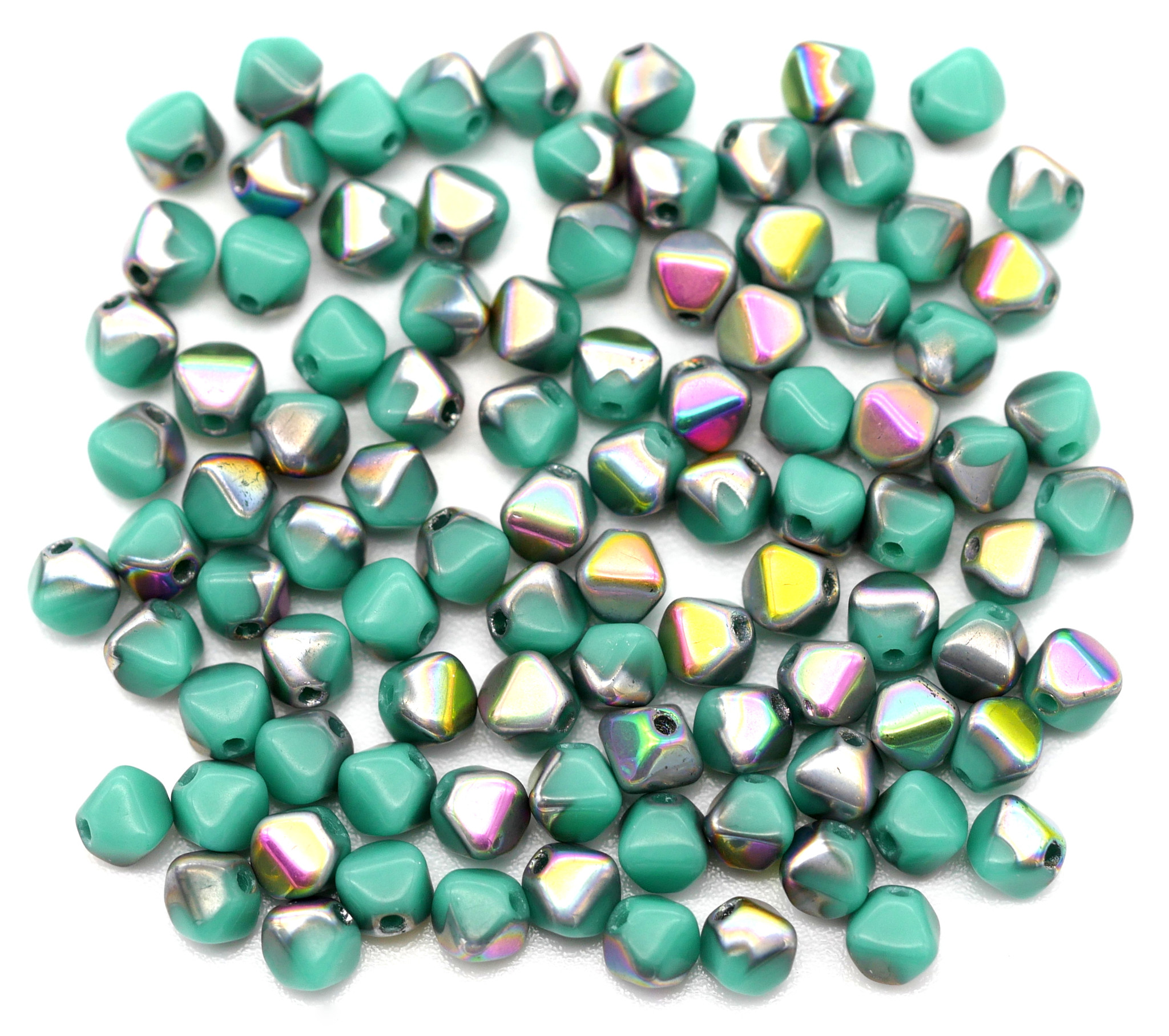 Approx. 5-Gram Bag of 4mm Czech Pressed Glass Bicone Beads, Opaque ...