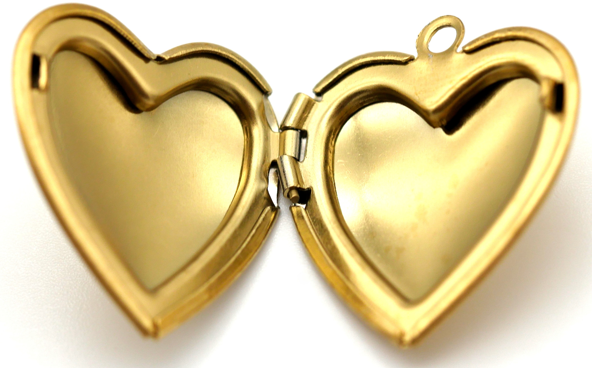 25x22mm Stainless Steel Heart Locket Pendant, Gold - Bead Box Bargains