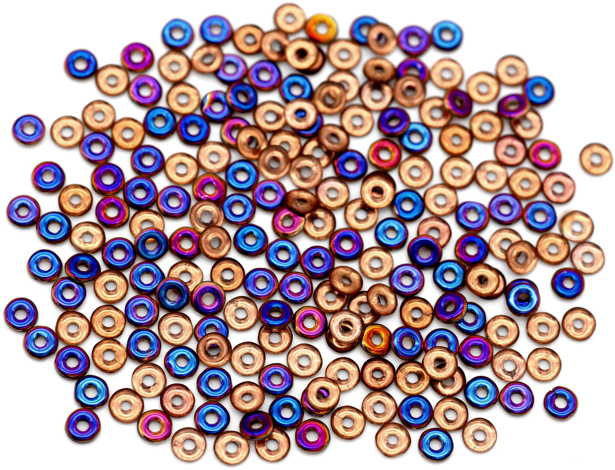 5 Grams of 4x1mm Czech Pressed Glass O Ring Beads, Crystal Sliperit ...
