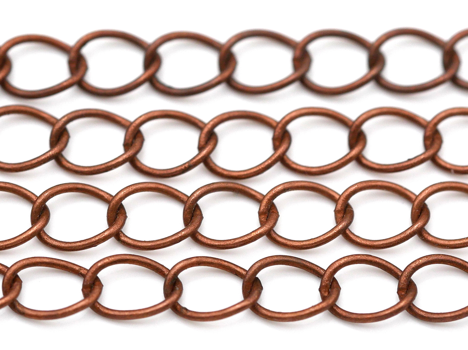 1 Meter 5x4mm Brass Curb Jewelry Chain, Antique Copper - Bead Box Bargains