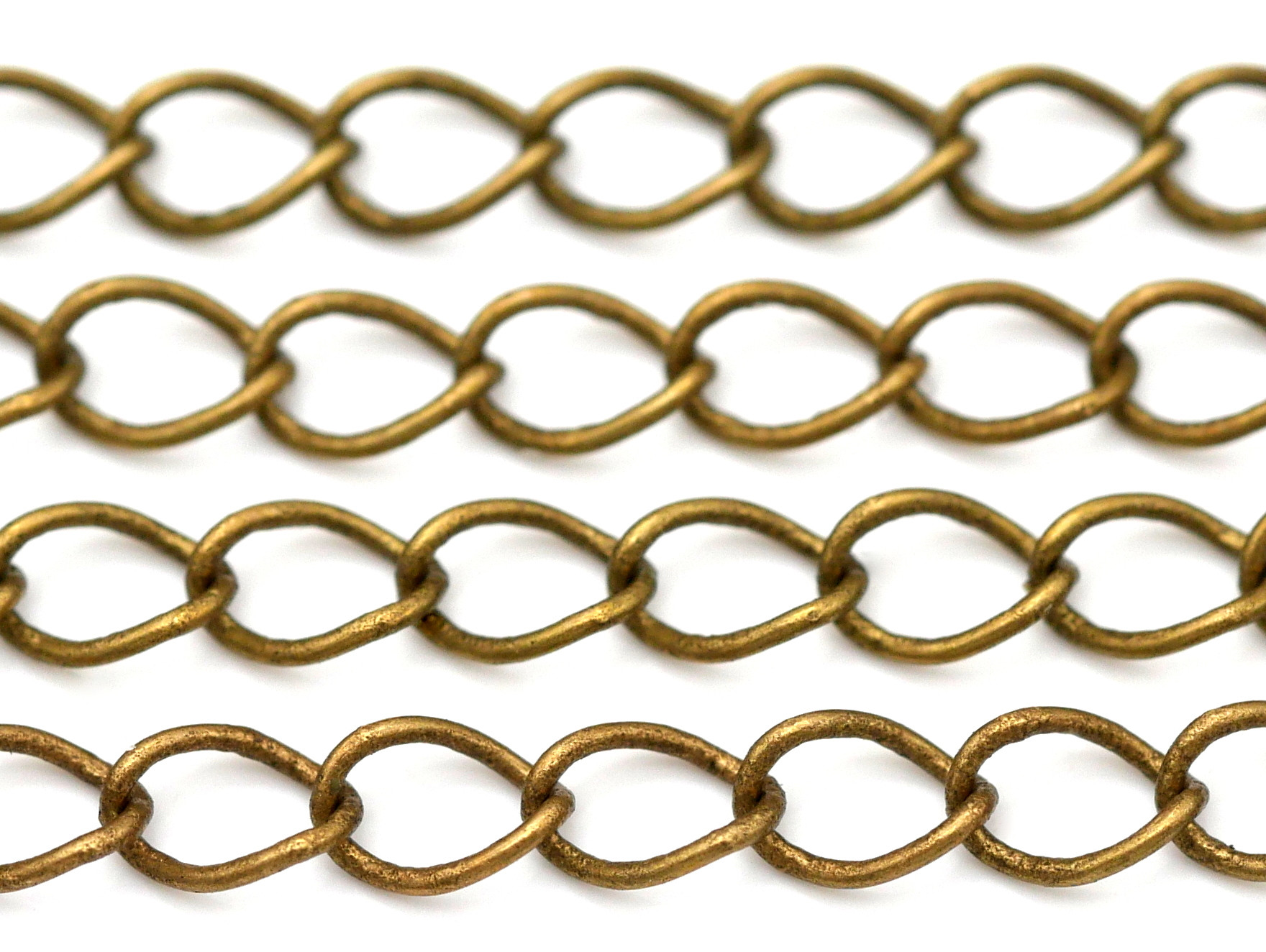 1 Meter 5x4mm Brass Curb Jewelry Chain, Antique Bronze - Bead Box Bargains