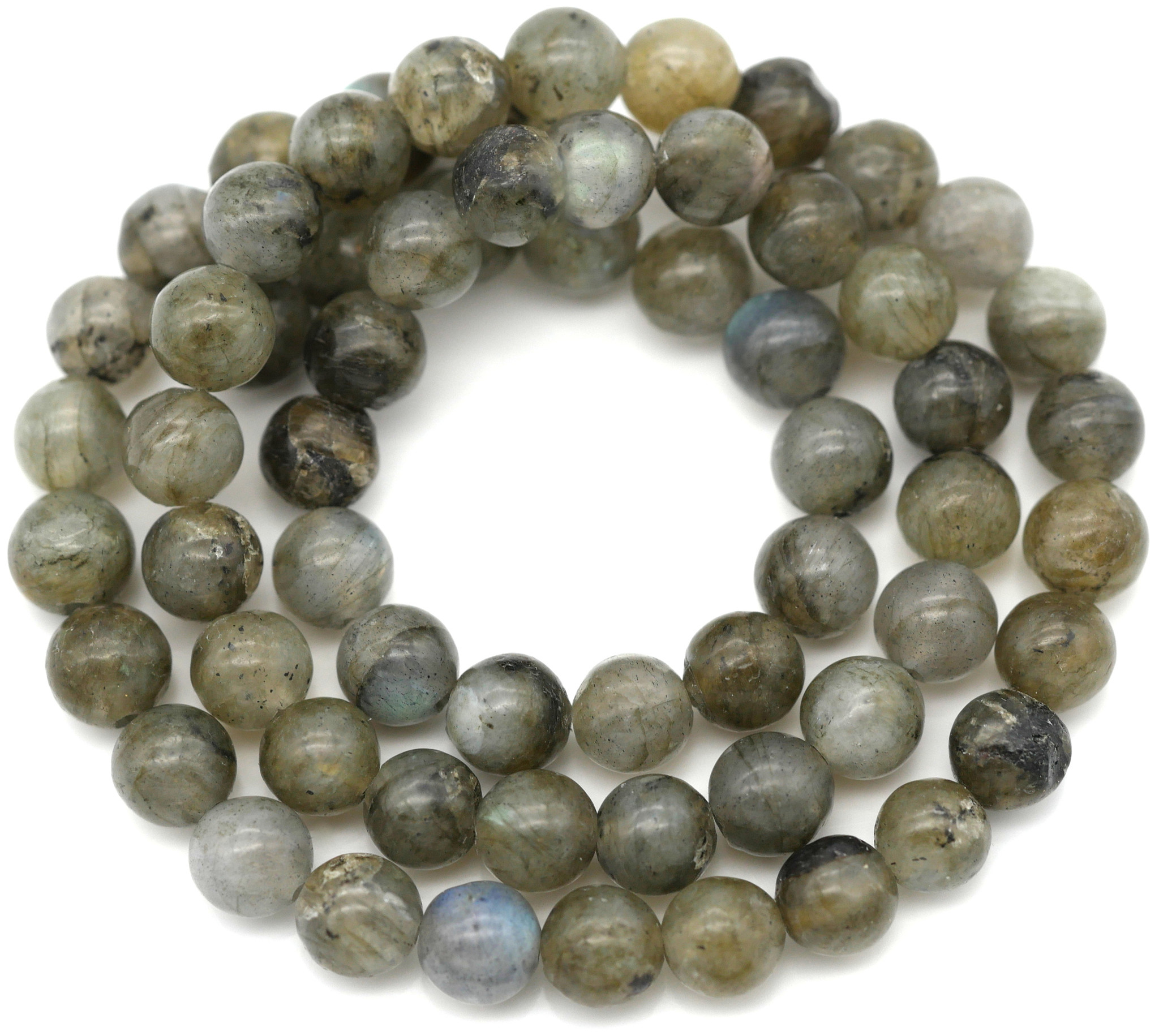 Approx. 15" Strand 6mm Round Labradorite Gemstone Beads - Bead Box Bargains