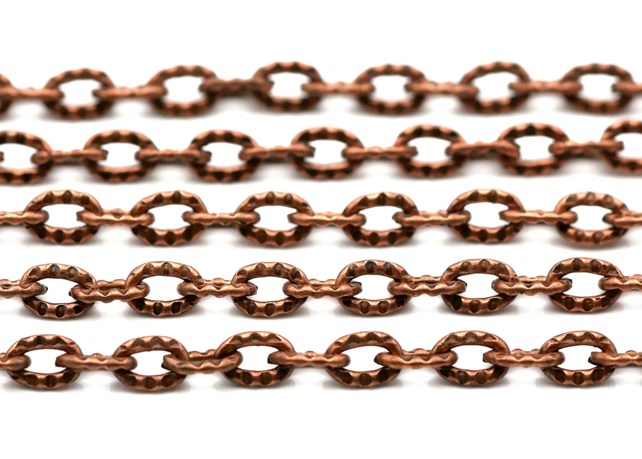 1 Meter 4.5x3mm Textured Steel Cable Jewelry Chain, Antique Copper ...