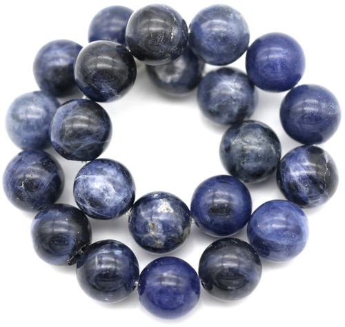 Approx. 7” Strand 8mm Sodalite Round Beads (Neptune) - Bead Box Bargains