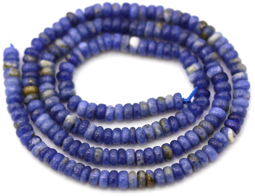 Approx. 15.25" Strand 4x1.5mm Sodalite Rondelle Disc Beads - Bead Box ...