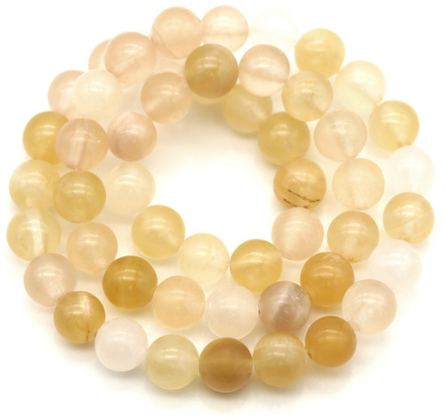 Approx. 14.5" Strand 8mm Yellow Calcite (Coated) Round Beads - Bead Box ...
