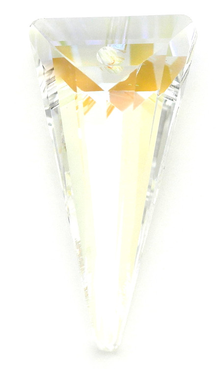 28x14mm Faceted Crystal Triangle Beads, Crystal Sunshine