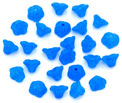 5-Gram Bag of 7x5mm Czech Pressed Glass Flower Cup Beads, Crystal w ...