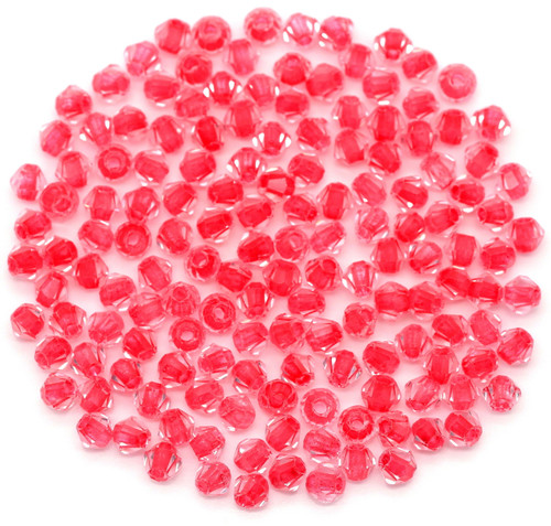 10-Gram Bag (About 125pc) 4.5x3.5mm Color-Lined Glass Bicone Beads ...