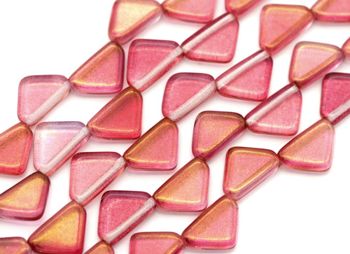 4.7" Strand (about 9pc) 12x9mm Czech Pressed Glass Triangle Beads ...