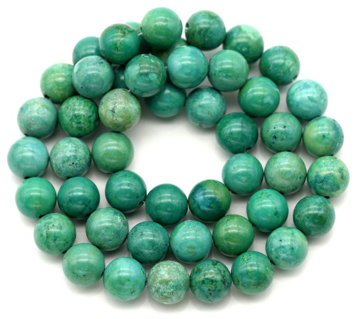 Approx. 15" Strand 8mm Chalk Turquoise (Dyed & Stabilized) Round Beads ...