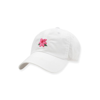 Azalea Needlepoint Performance Hat - White - Black Mingo