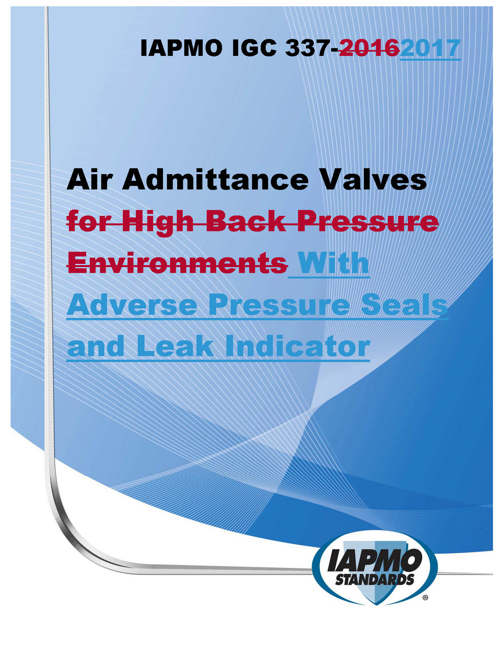 IAPMO IGC 337 (16-17) Strikeout + Current Edition - IAPMO Online Store