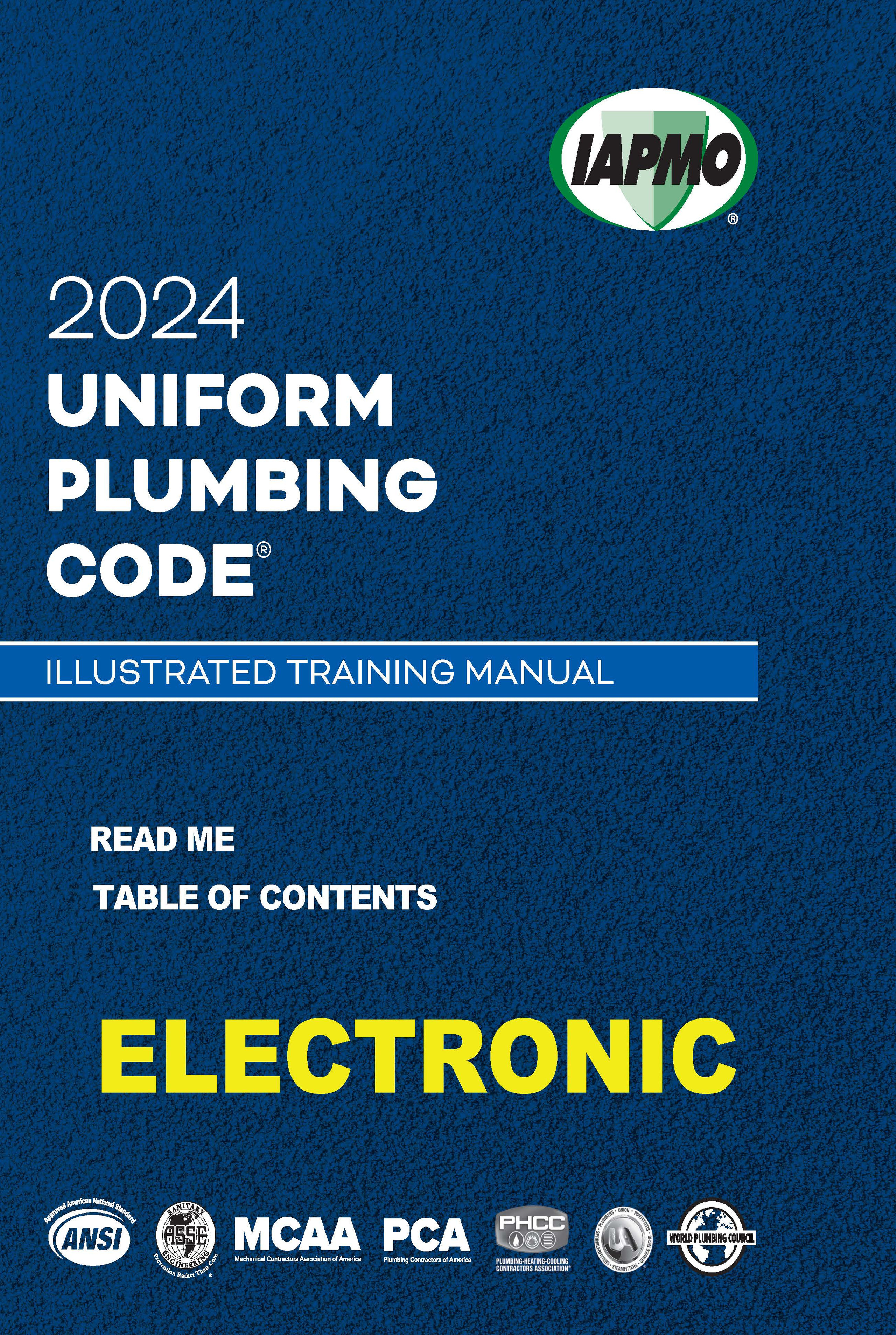 2024 Uniform Plumbing Code eBook - IAPMO Online Store