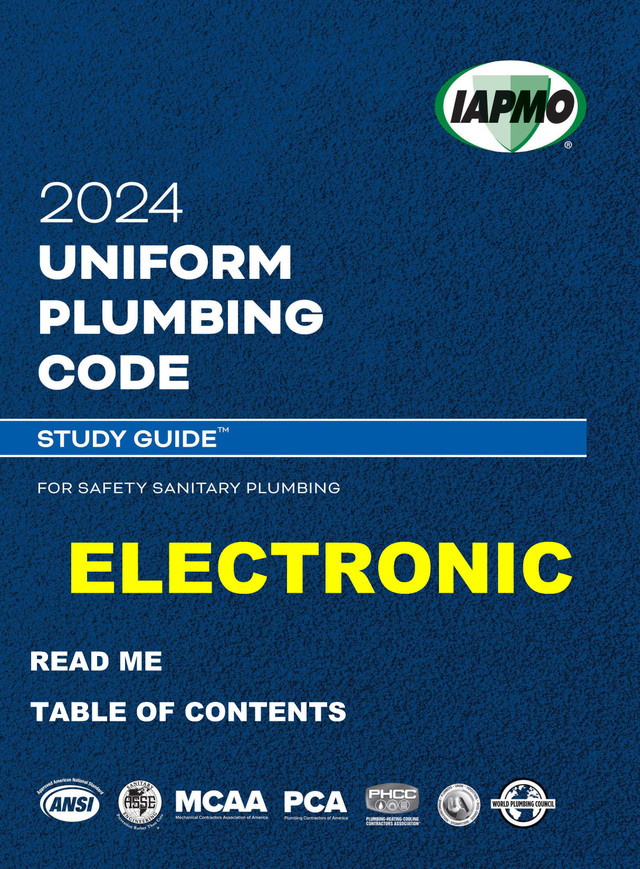 2024 Uniform Plumbing Code Study Guide with Tabs