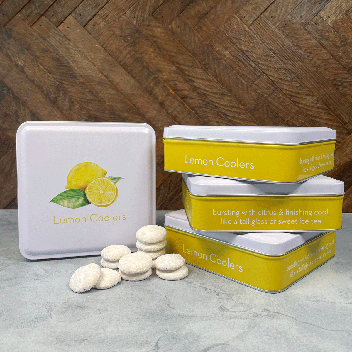 6 oz. Icon Tin - Lemon Coolers | Byrd Cookie Company