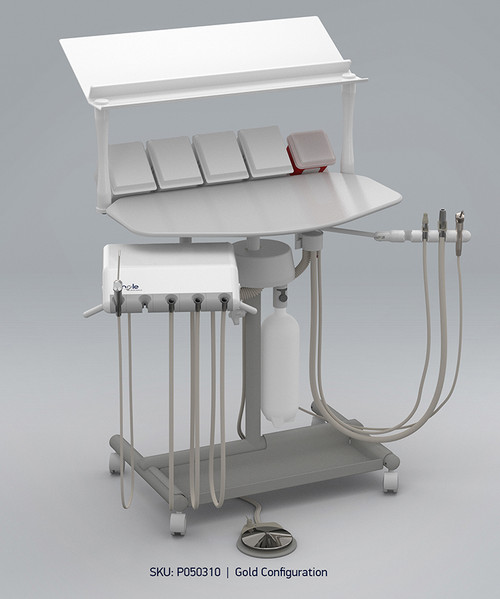 Engle Dental Dual Purpose Gold Doctor & Assistant Mobile Delivery Cart ...