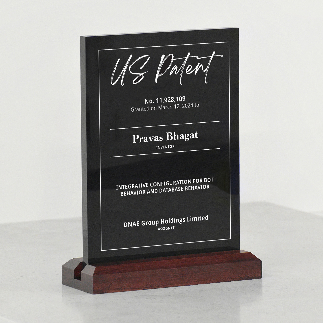 Black Acrylic Desk Award