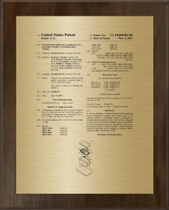 Patent Awards for Inventor Recognition | Patent Plaques & Patent Walls ...