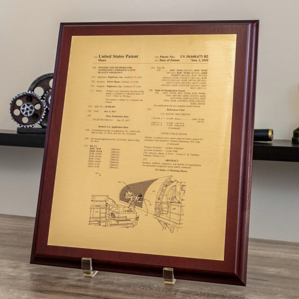U.S. Front Page Patent Plaques