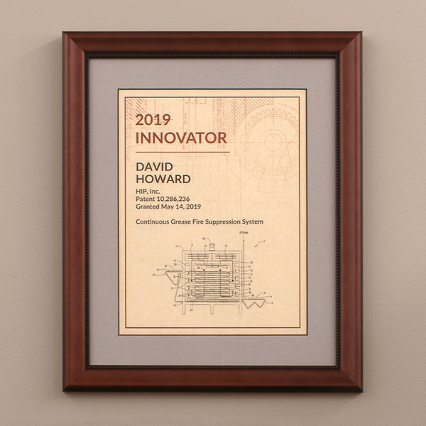 Framed Innovator Certificate Award