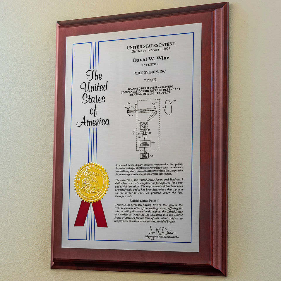 U.S. Modern Cover Patent Plaques