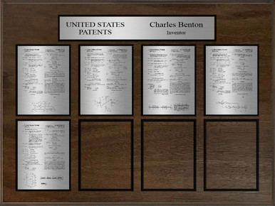 Perpetual Patent Plaque - Displays 8 Patents (R5001)