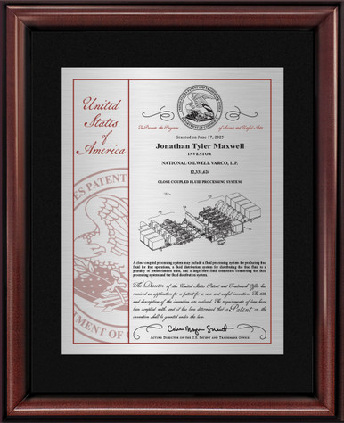 10 Million Cover Patent Frame with Printed Seal