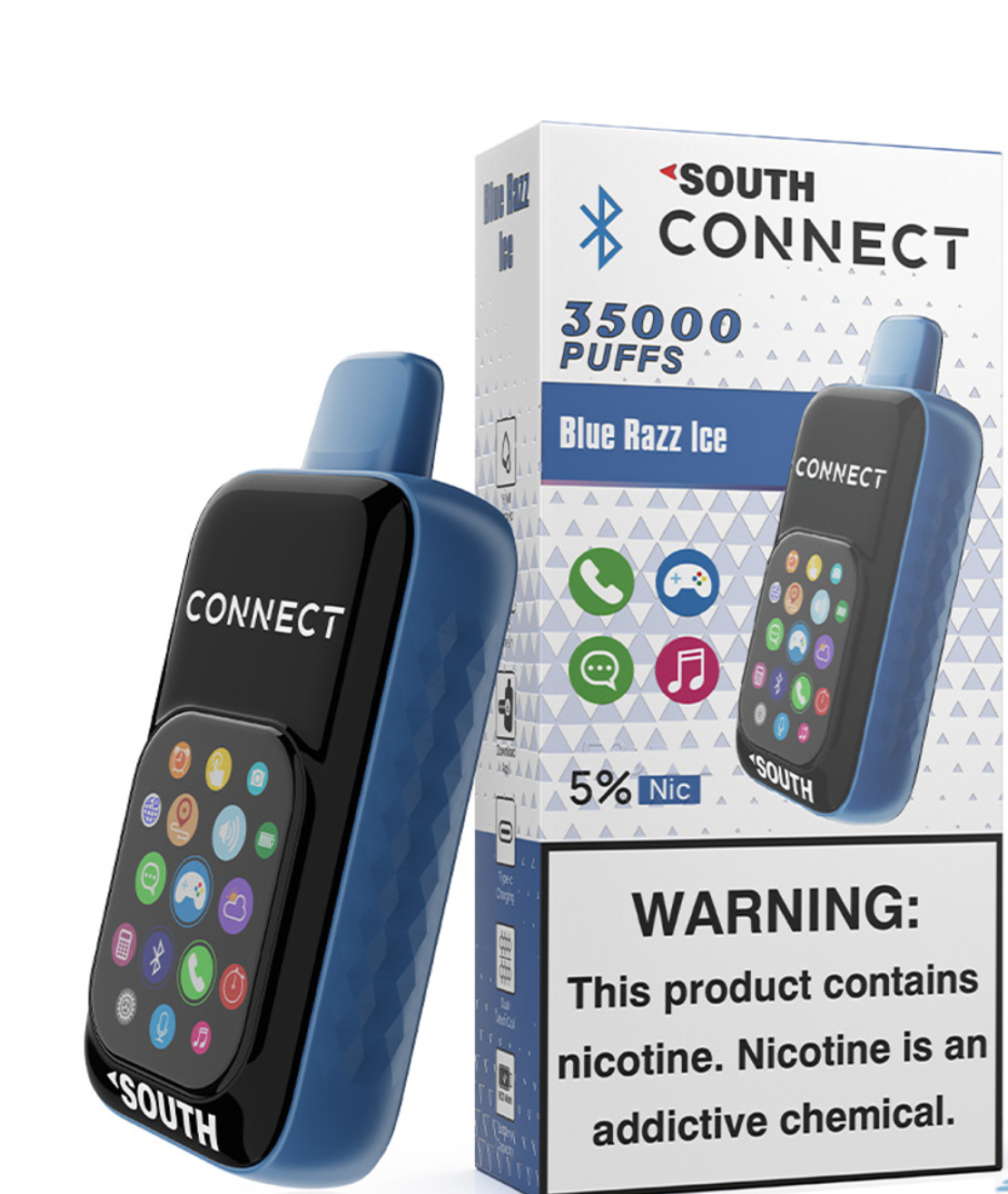 South Connect Vape 35000 Bluetooth Disposable | South 30K Puffs Phone App