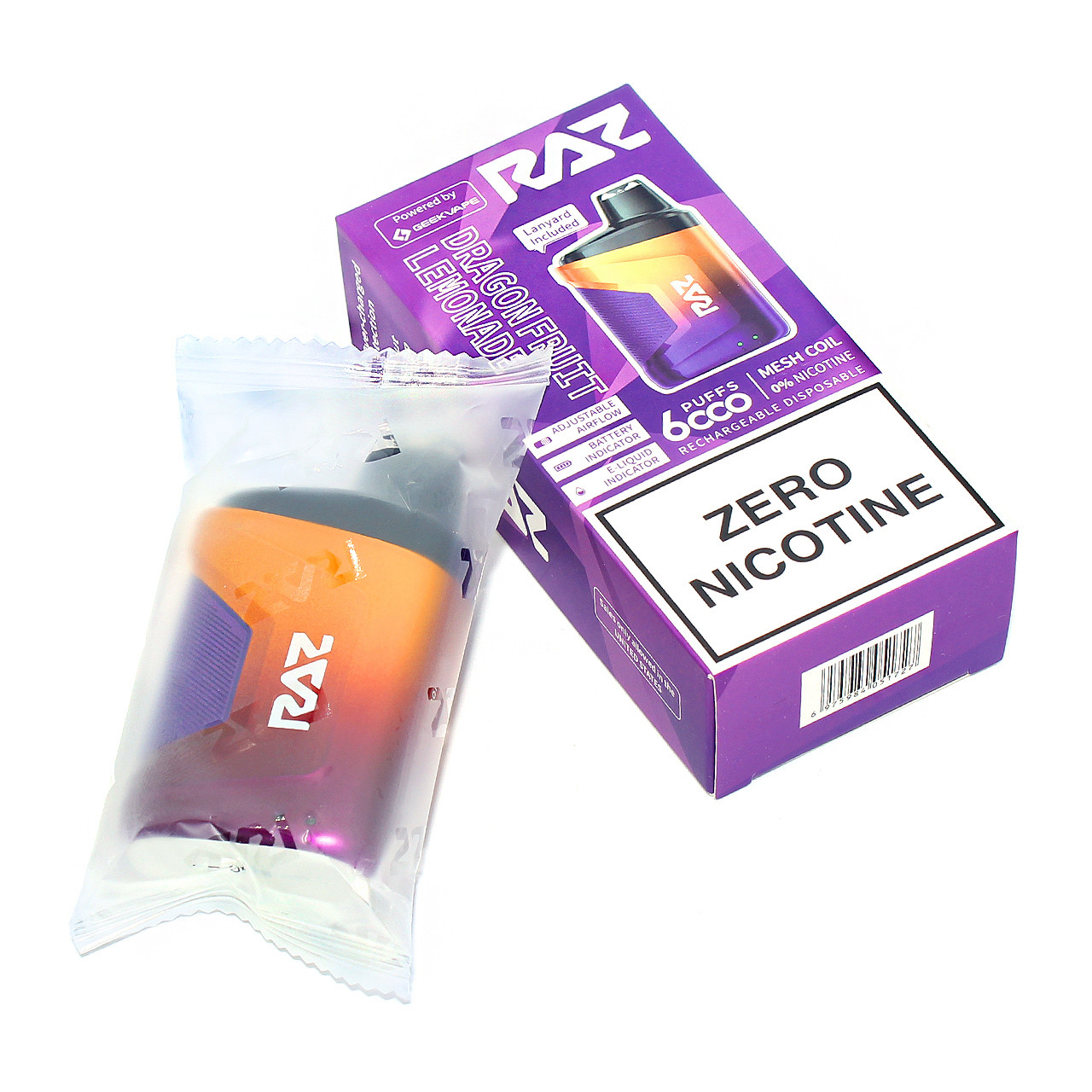 RAZ CA6000 Zero Nicotine Disposable Vape | 0% Nicotine 6000