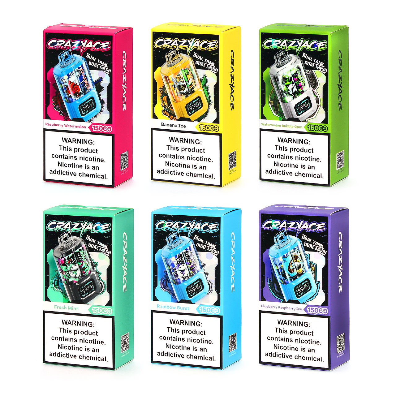 Crazyace B15000 Dual Tank Disposable Vape Crazy Ace 15000