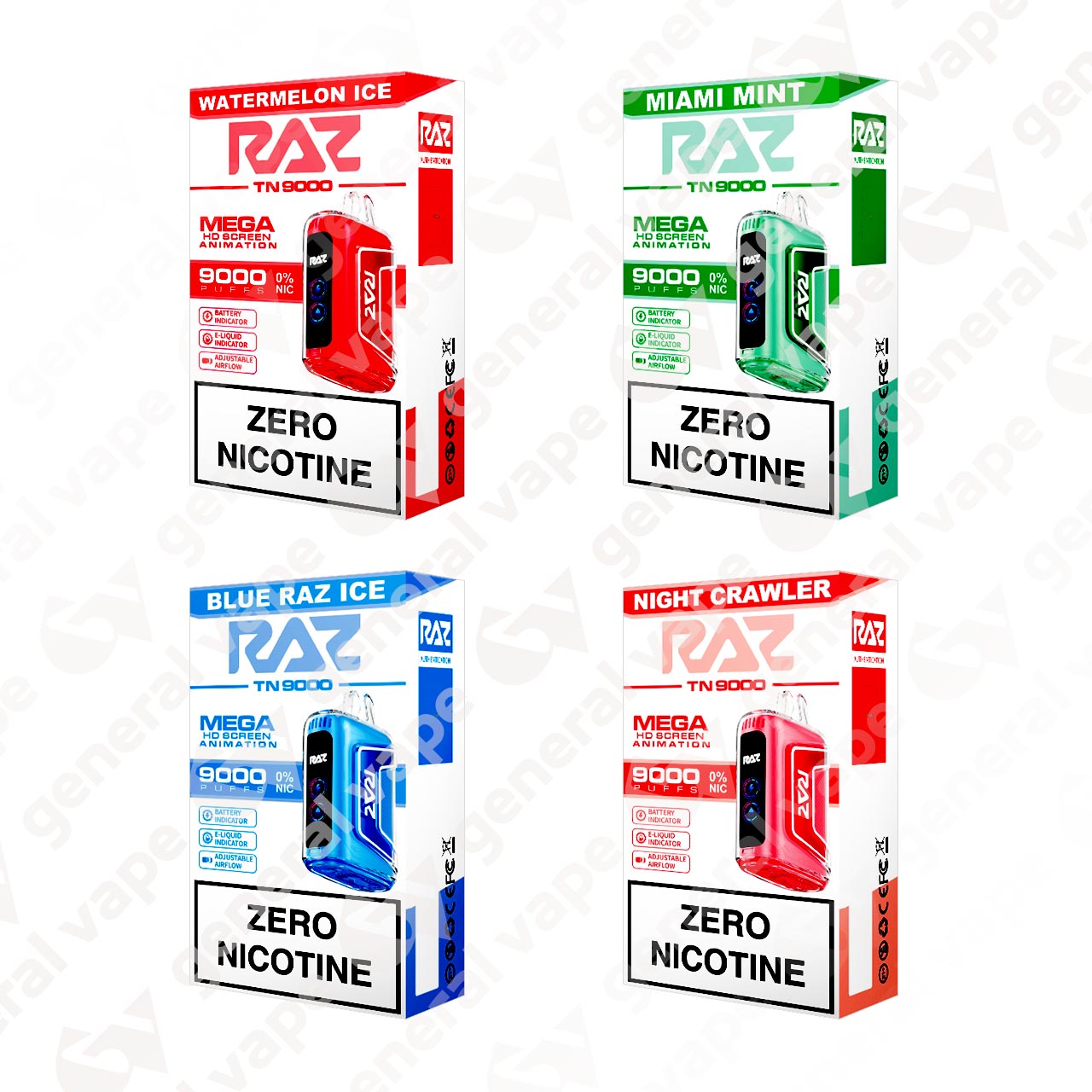 Raz TN9000 Zero Nicotine 0% Disposable Vape | Nicotine Free