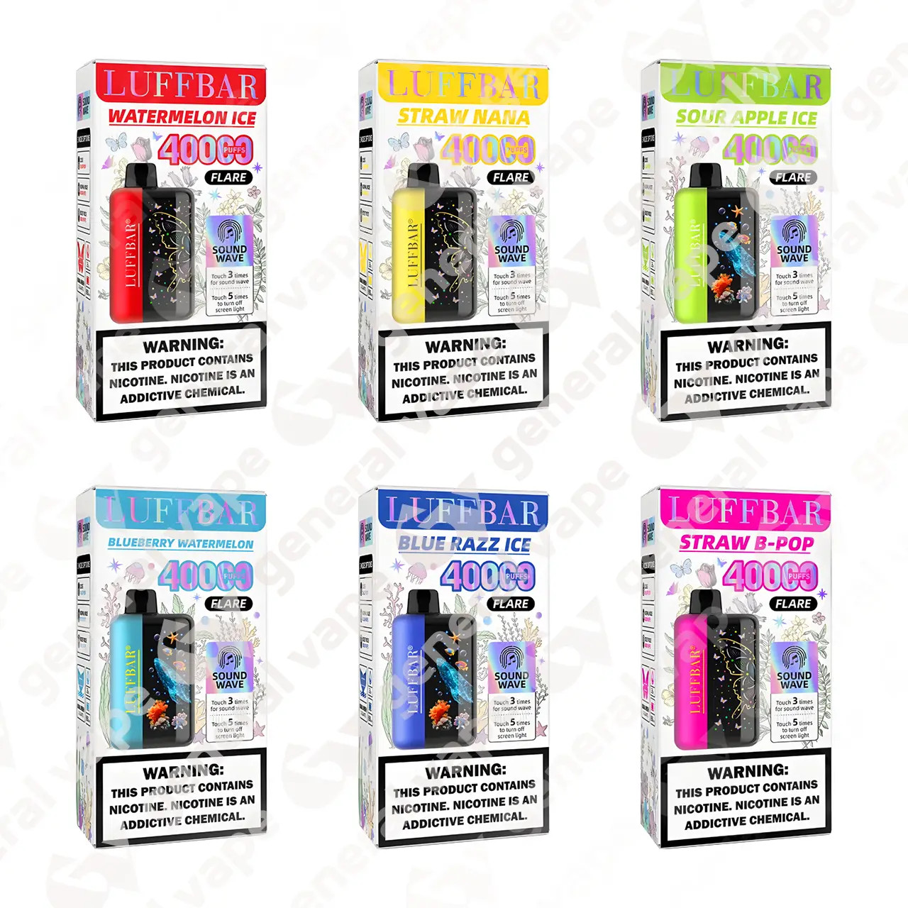 LUFFBAR Flare 40000 Disposable Vape Wolrd's First Sound Wave