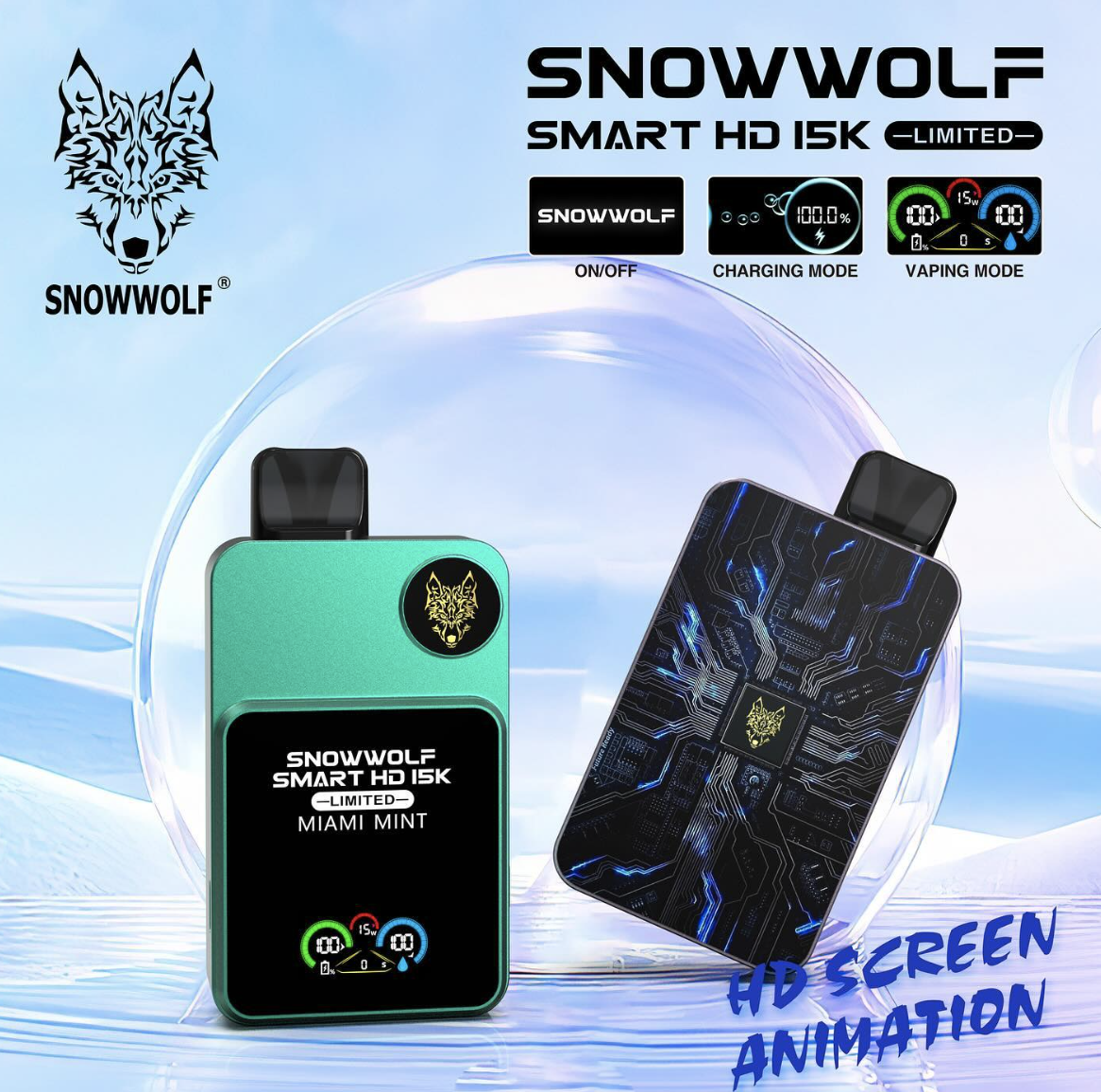Review SnowWolf Smart HD 15K & 15000 puffs. Specifications - General Vape