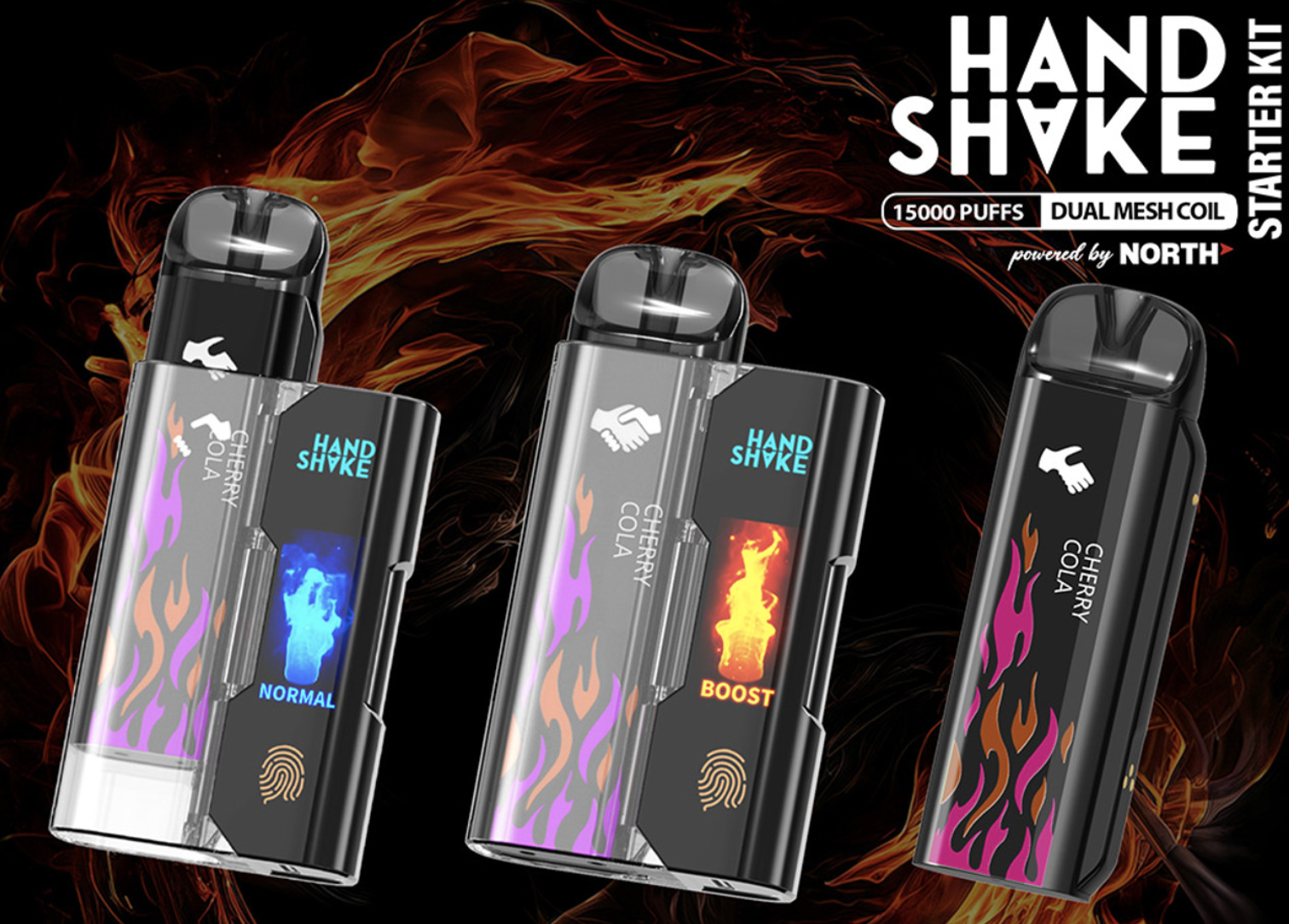 Review HandShake Starter Kit Powered By North 15K Puffs - General Vape