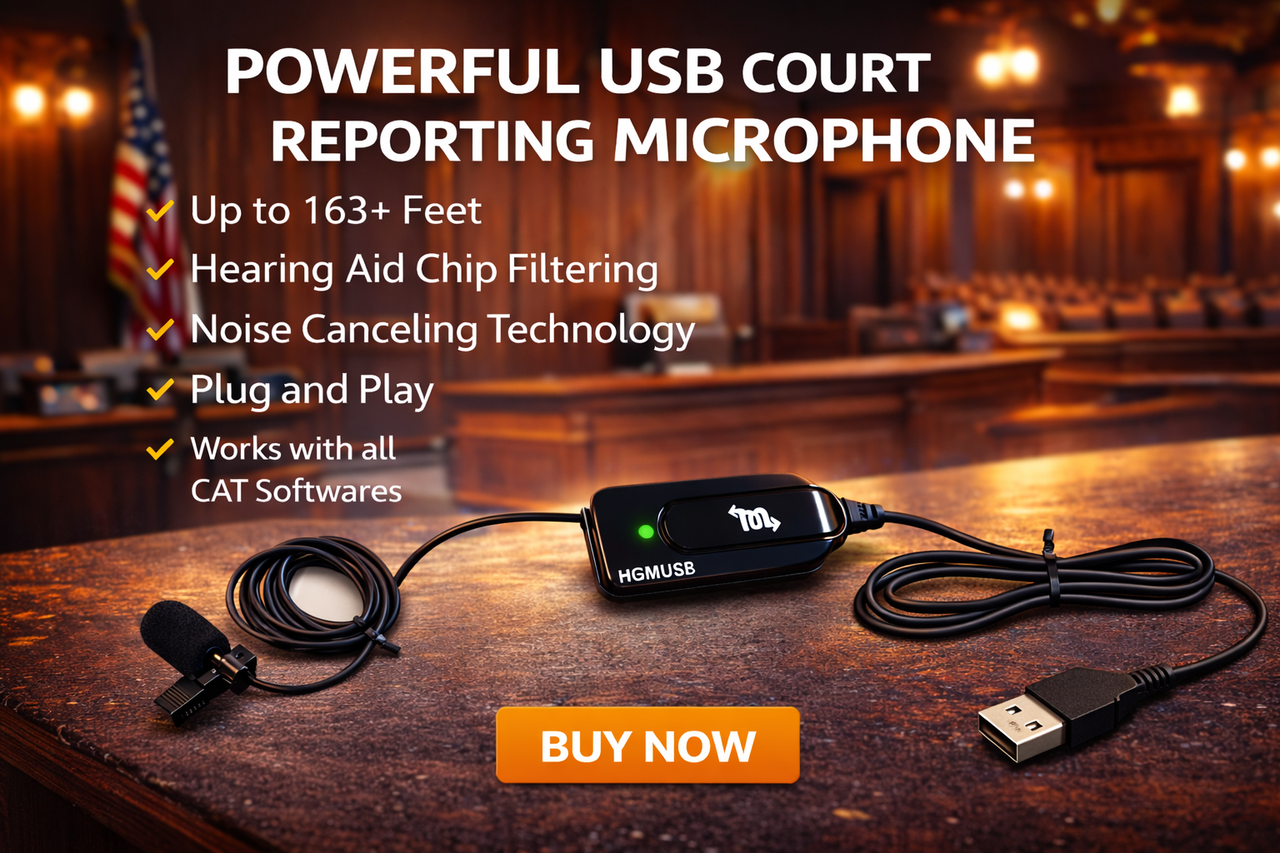 Court Reporter Microphones | USB, Writer & Courtroom Mics