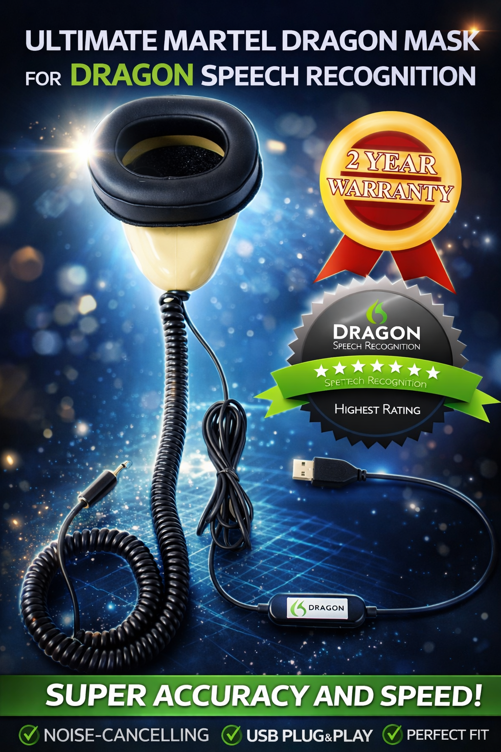 Ultimate Dragon Stenomask for Voice Recognition