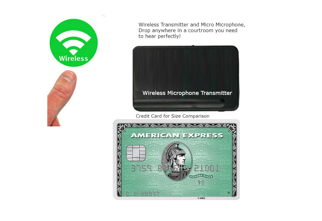 Special courtroom wireless microphone kit for courts